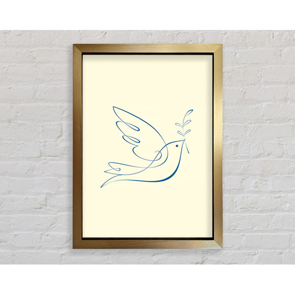 Bright Star Olive Branch Dove - Single Picture Frame Print | Wayfair.co.uk