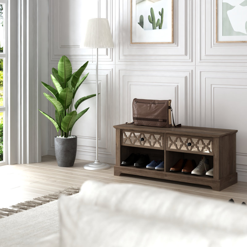 Laurel Foundry Modern Farmhouse® Chessani 6 Pair Shoe Storage Bench ...