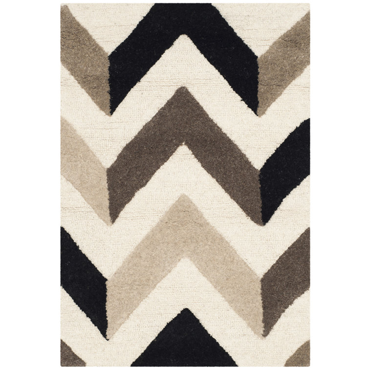 Ebern Designs Sanyla Hand Tufted Wool Chevron Rug & Reviews | Wayfair