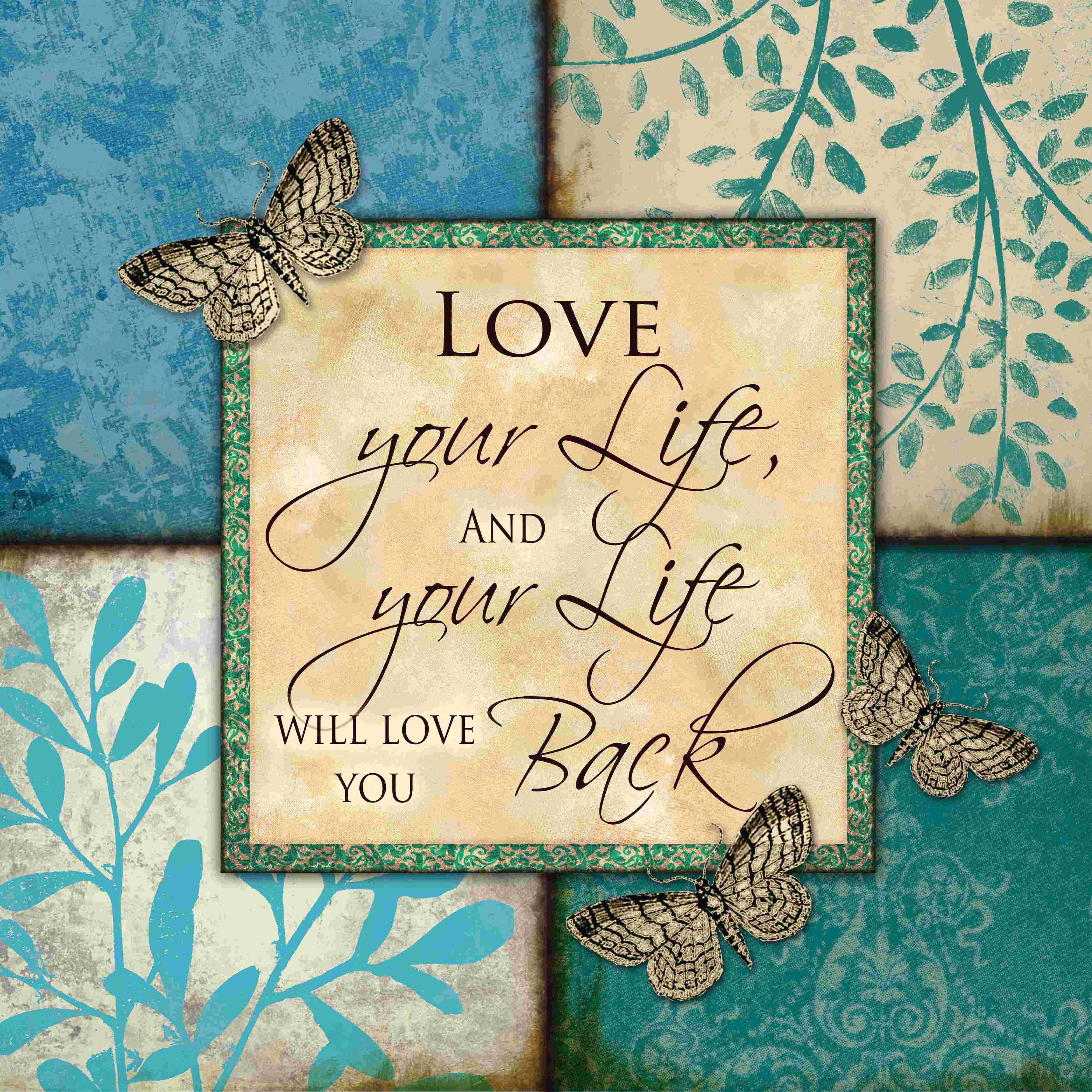 Trinx Love Life Life Love - Wrapped Canvas Textual Art | Wayfair