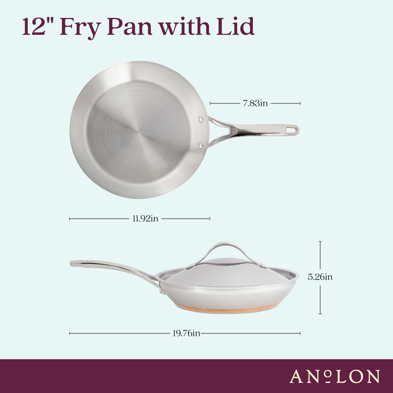 Anolon Nouvelle Copper Stainless Steel Induction Frying Pan / Skillet ...