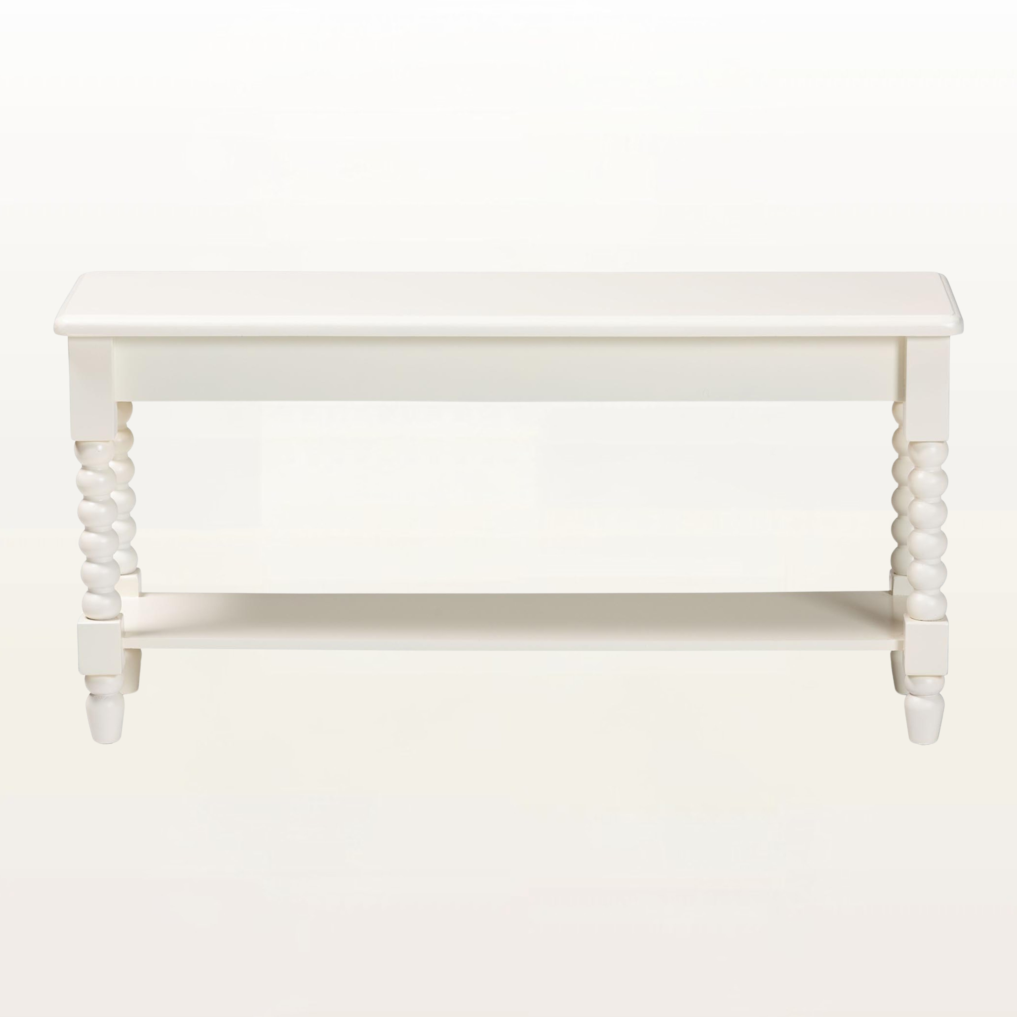 George Oliver Sheldon Spindle Leg Accent Entryway Bench with Shelf ...