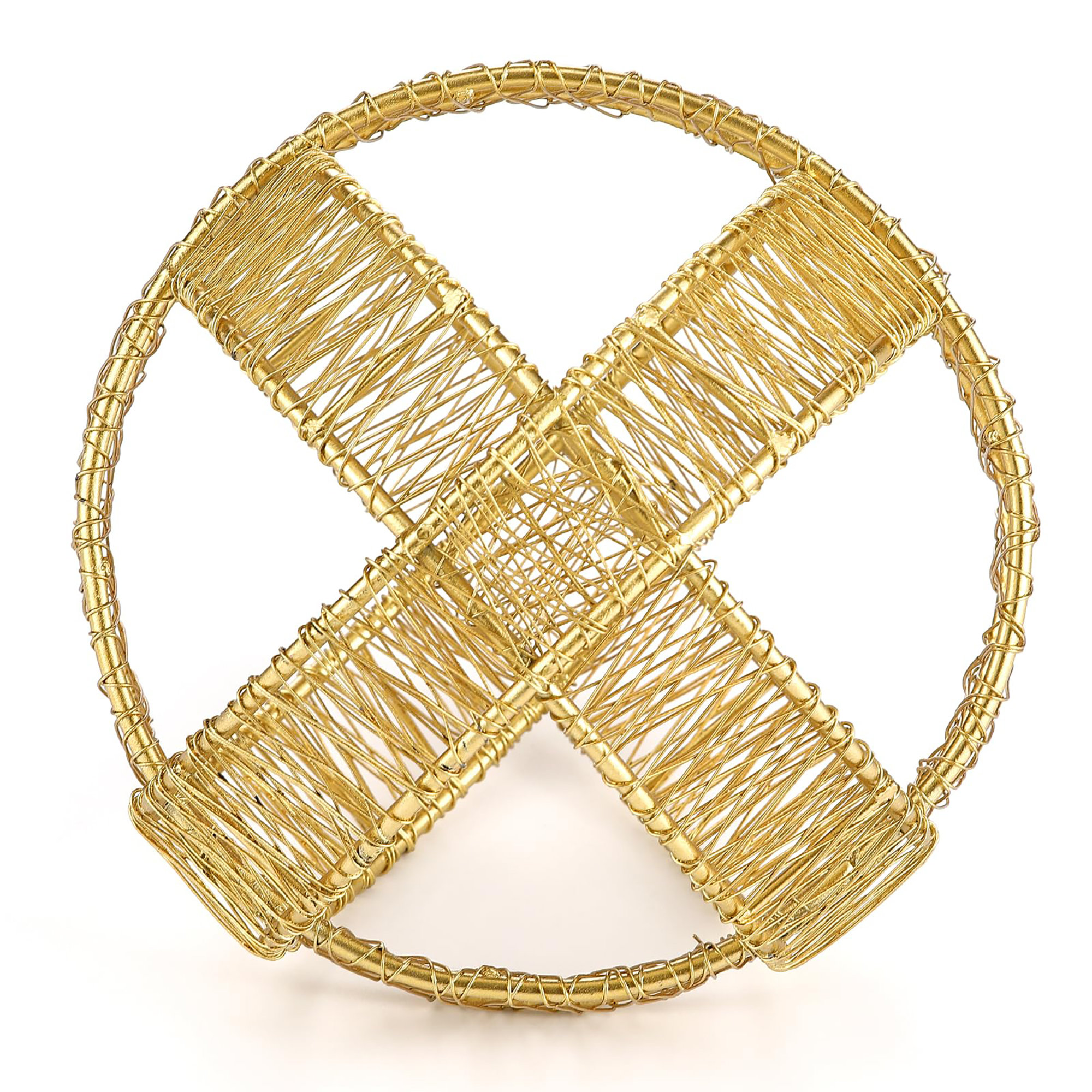 Mercer41 7-inch Metal Round Woven Sphere | Wayfair