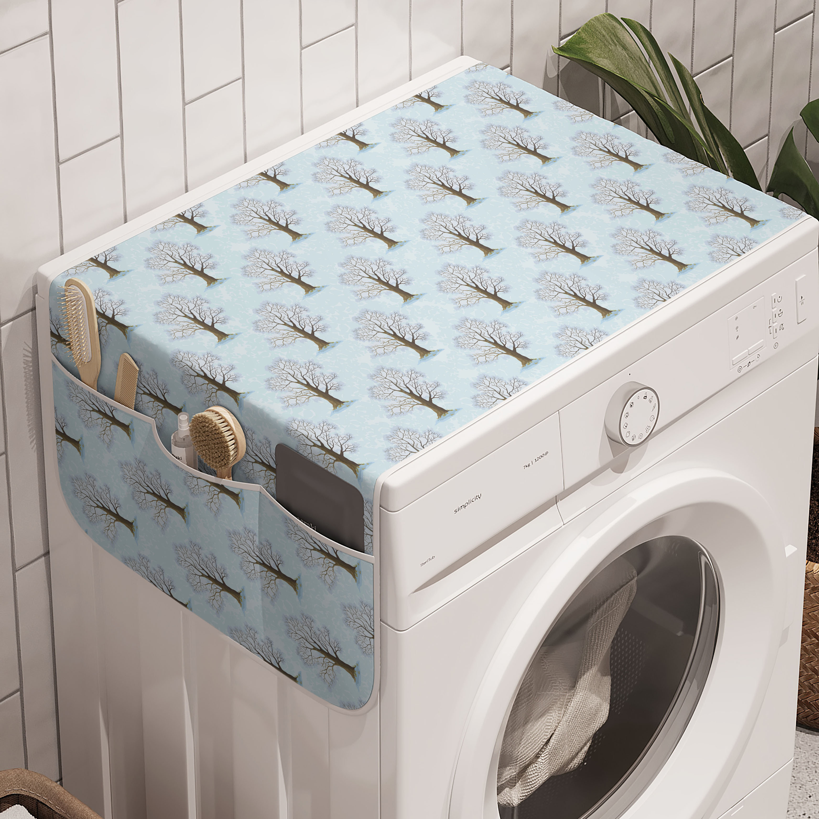 East Urban Home Trees Washing Machine Organizer Pack of 2 47" x 18.5 ...