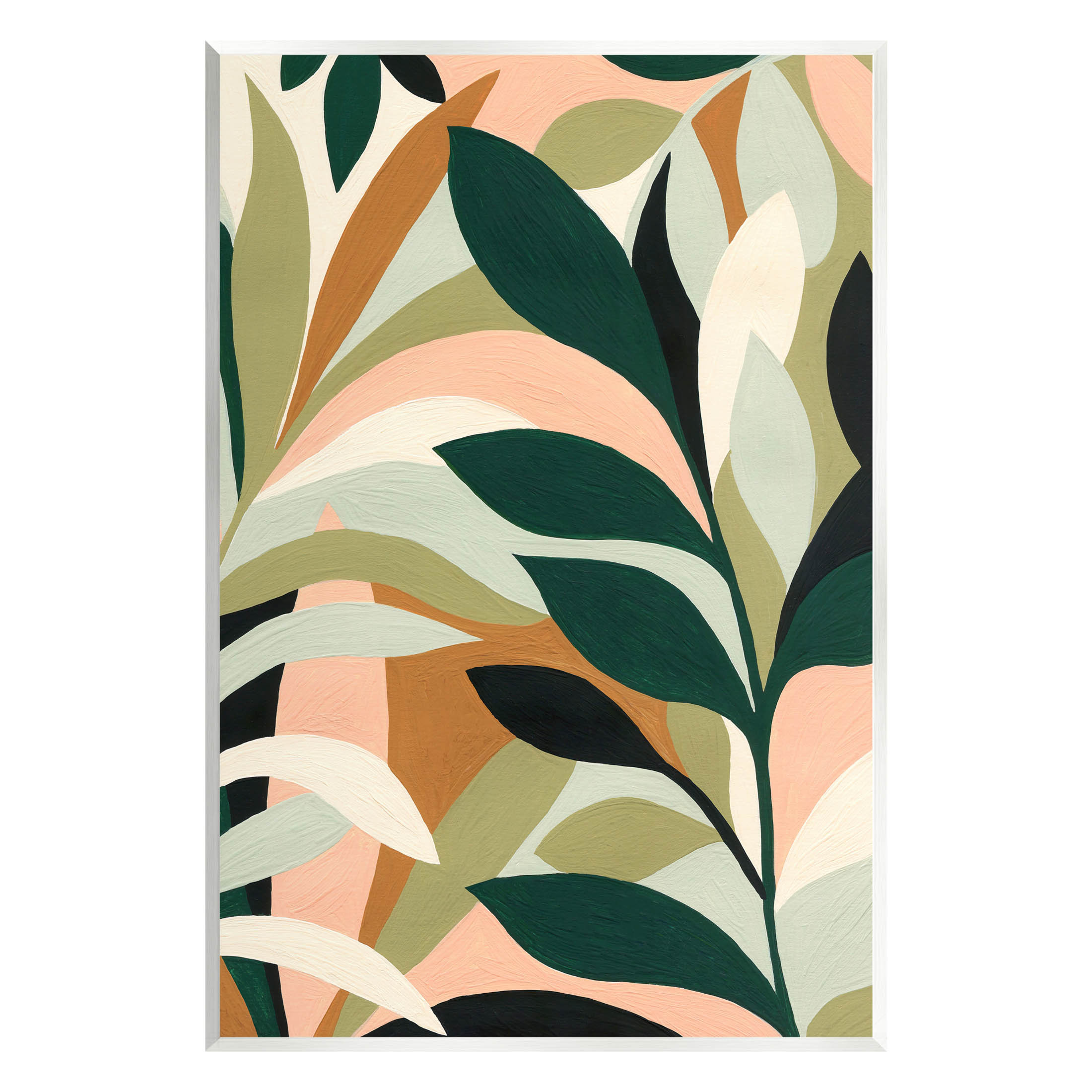 Stupell Industries Contemporary Layered Leaves Giclee Art By Emily ...