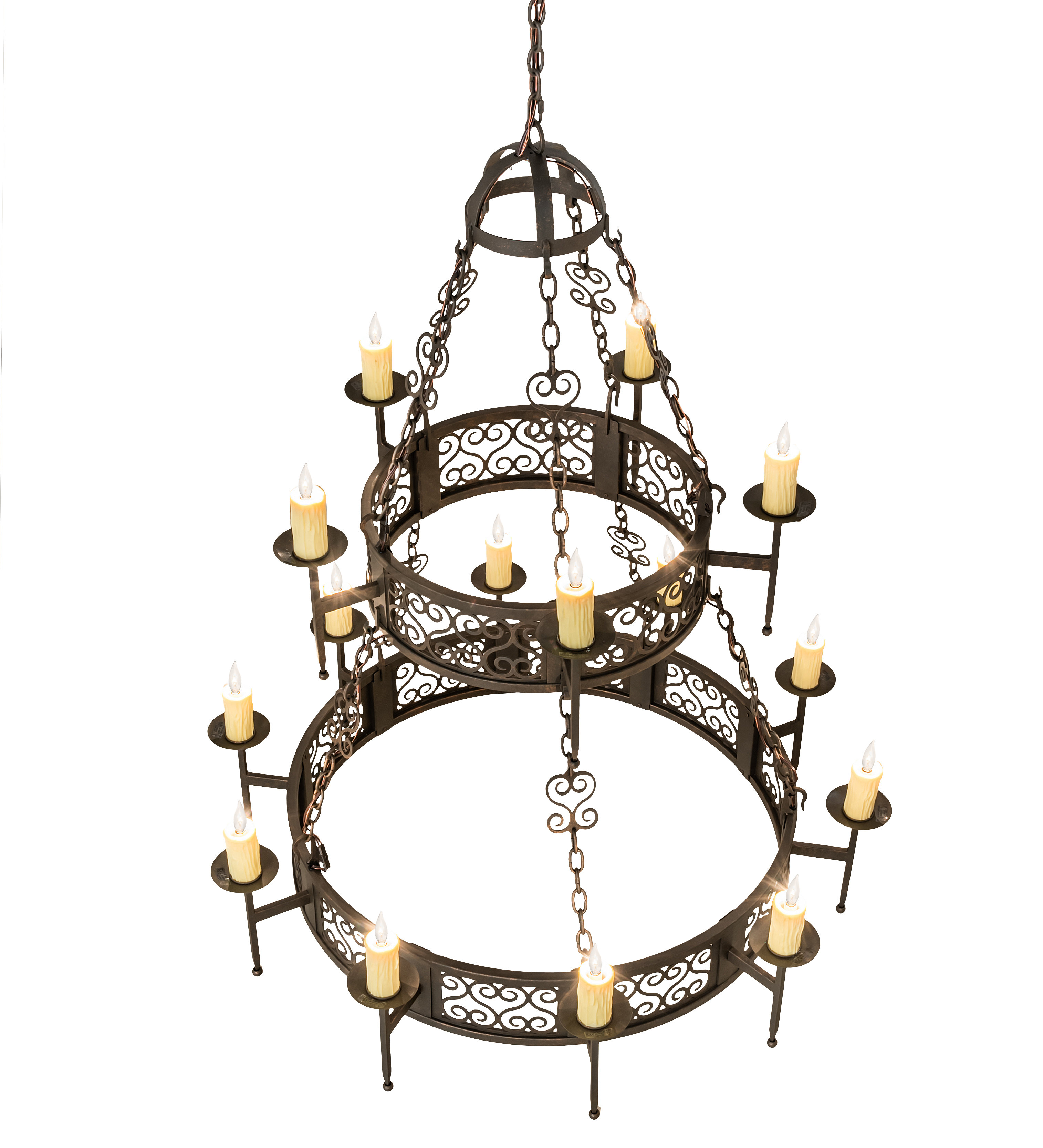 2nd Ave Lighting Toscano 48"W 15 Light Two Tier Chandelier | Perigold