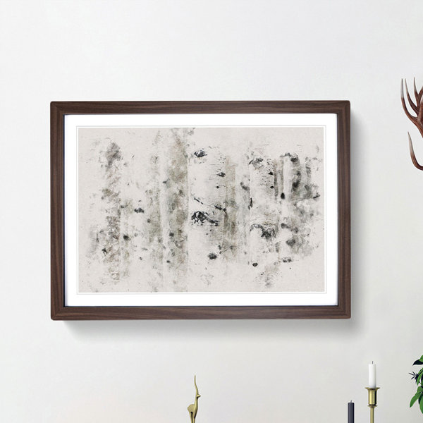 East Urban Home Silver Birch Tree Forest Watercolour - Picture Frame ...