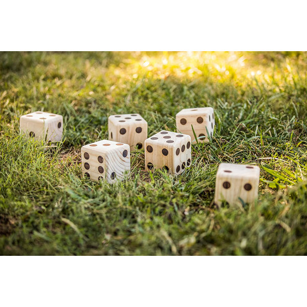 Triumph Sports Big Roller Wooden Lawn Dice Giant Games & Reviews | Wayfair