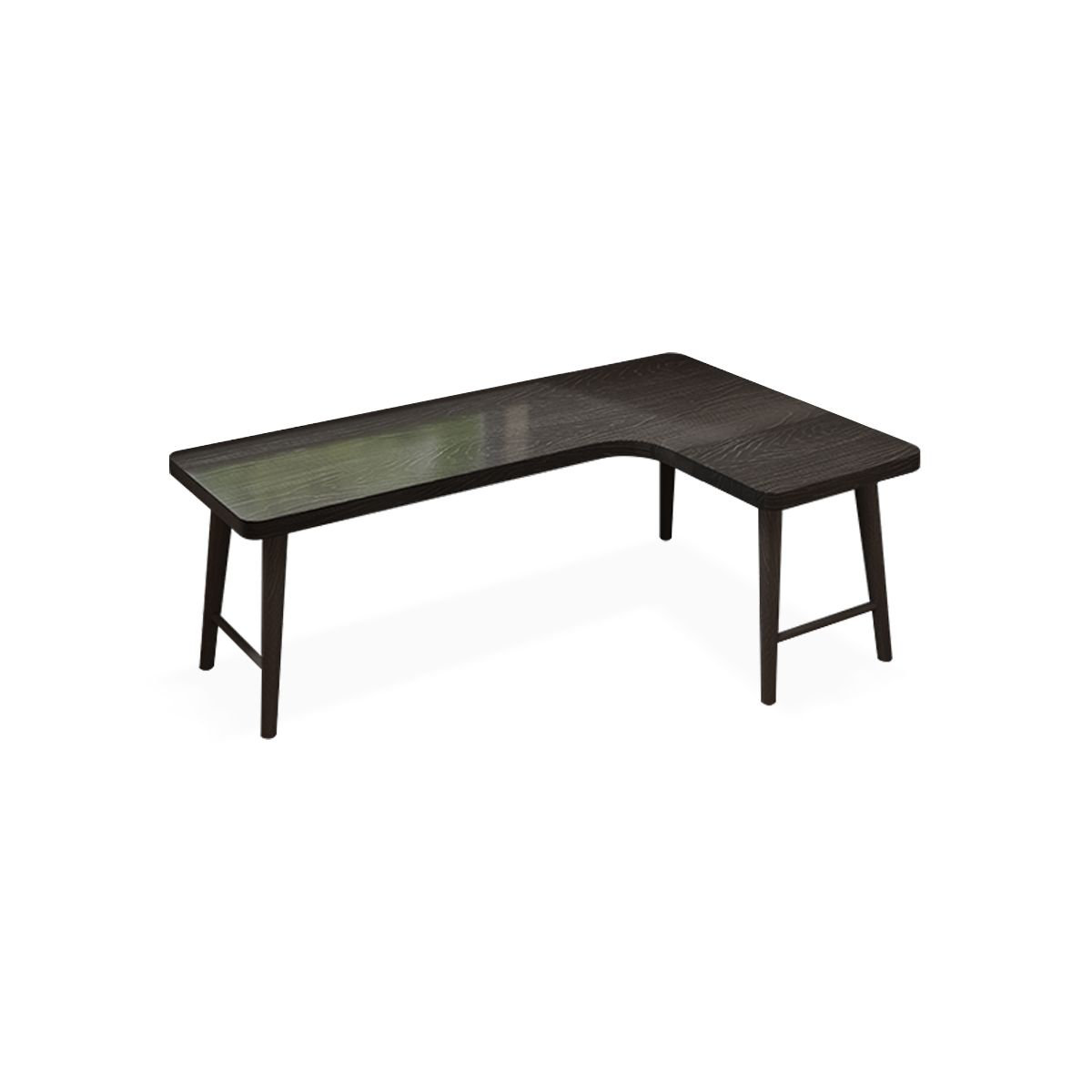 George Oliver Black Free form Solid Wood Writing desk | Wayfair