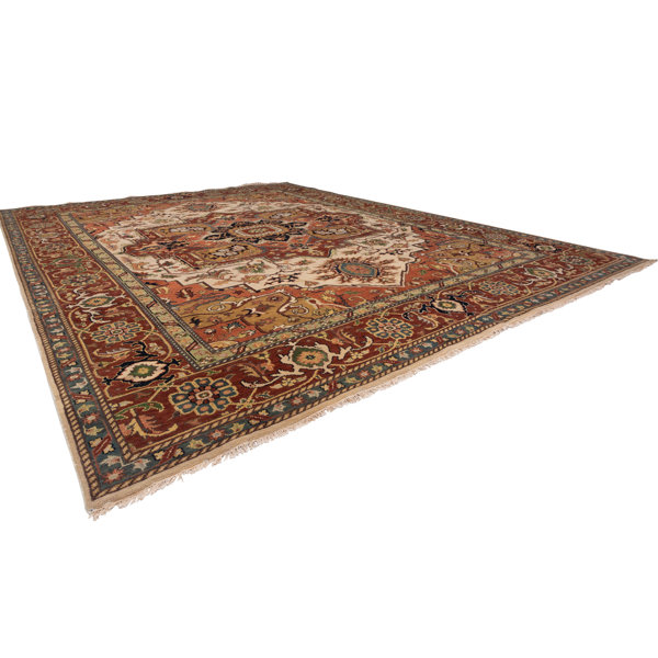 Shalom Brothers Hand Knotted Wool Ivory Rug | Wayfair