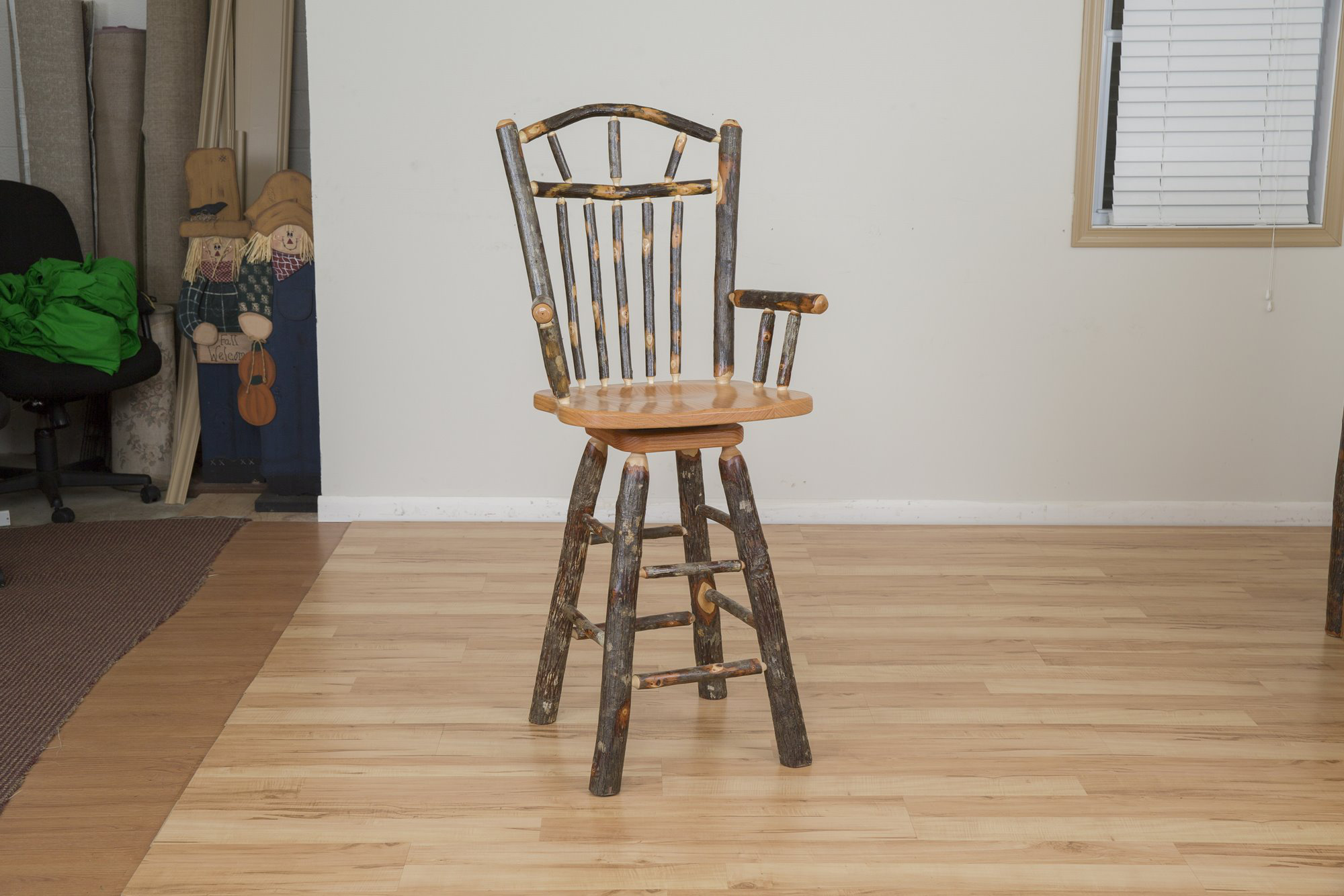 Millwood Pines Mayfair Wagon Wheel 30" Swivel Bar Stool | Wayfair