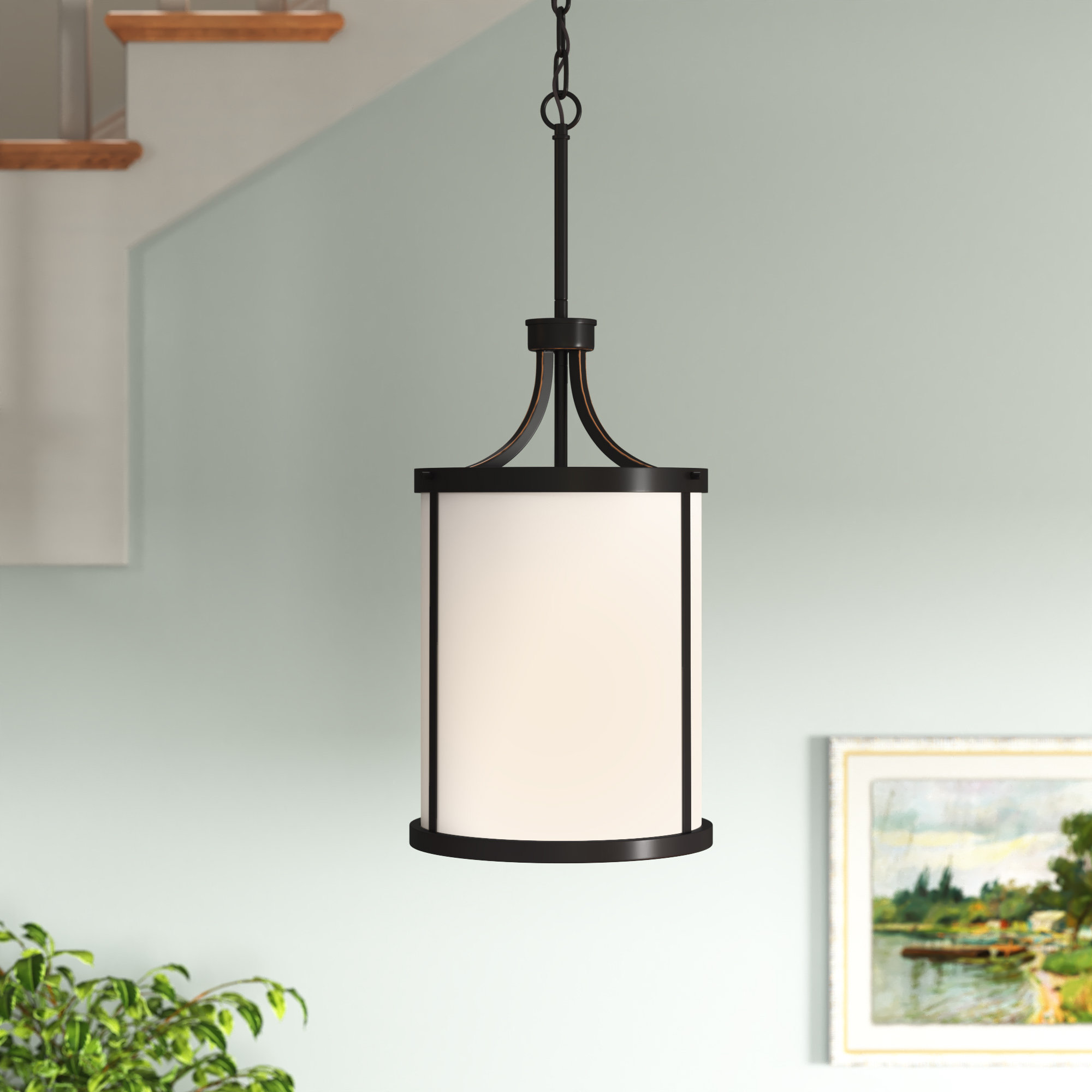 Lark Manor Ashaan 3 - Light Lantern Cylinder Pendant & Reviews ...