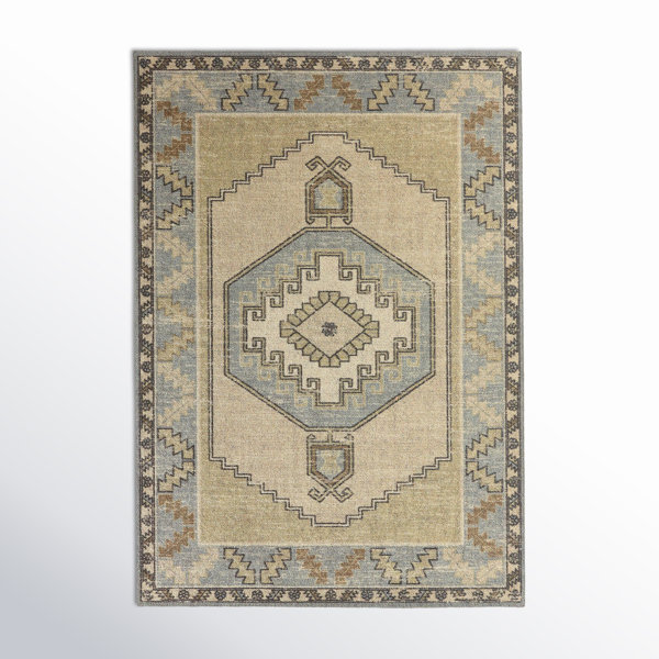 Fletcher Light Blue/Beige/Light Brown Rug & Reviews | AllModern