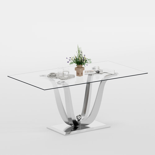 Glass Metal Kitchen & Dining Tables You'll Love | Wayfair