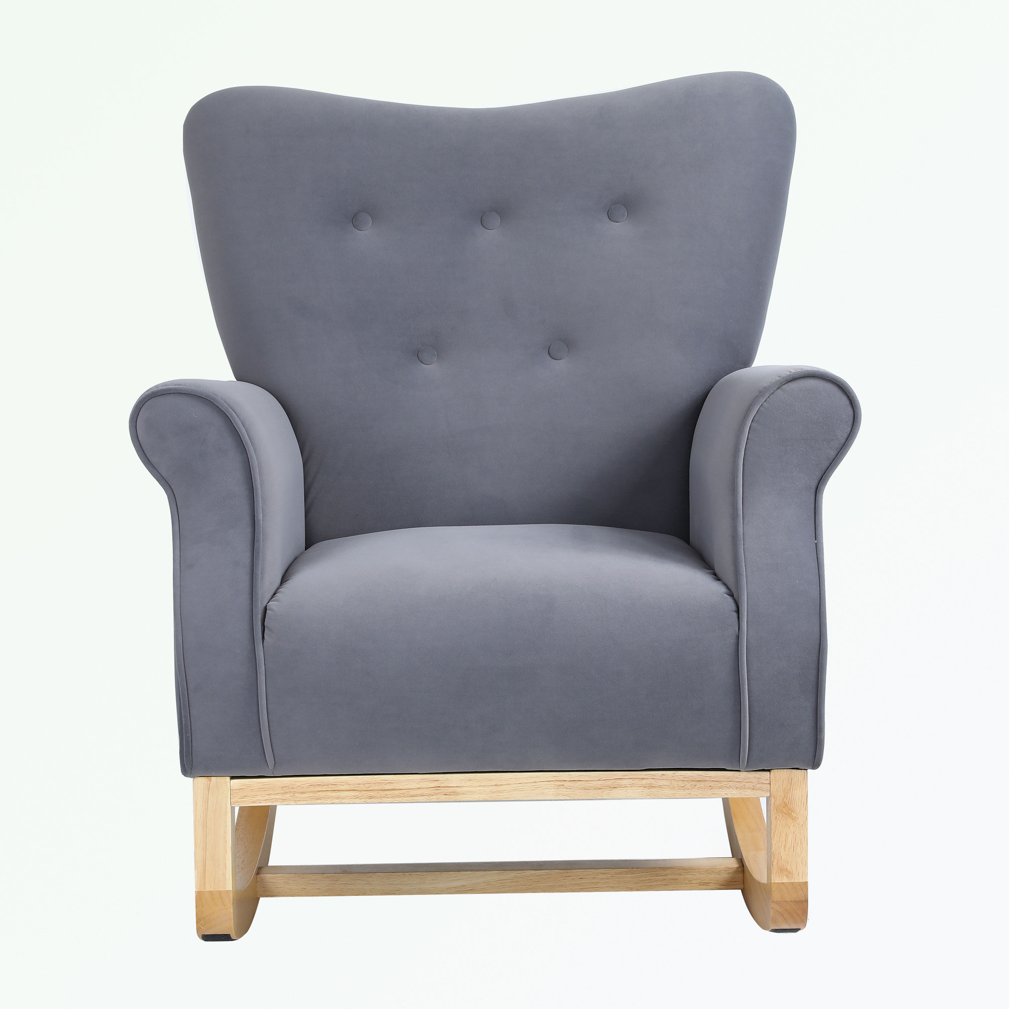 Red Barrel Studio Fabric Rocker Chair with Wood Legs - Wayfair Canada