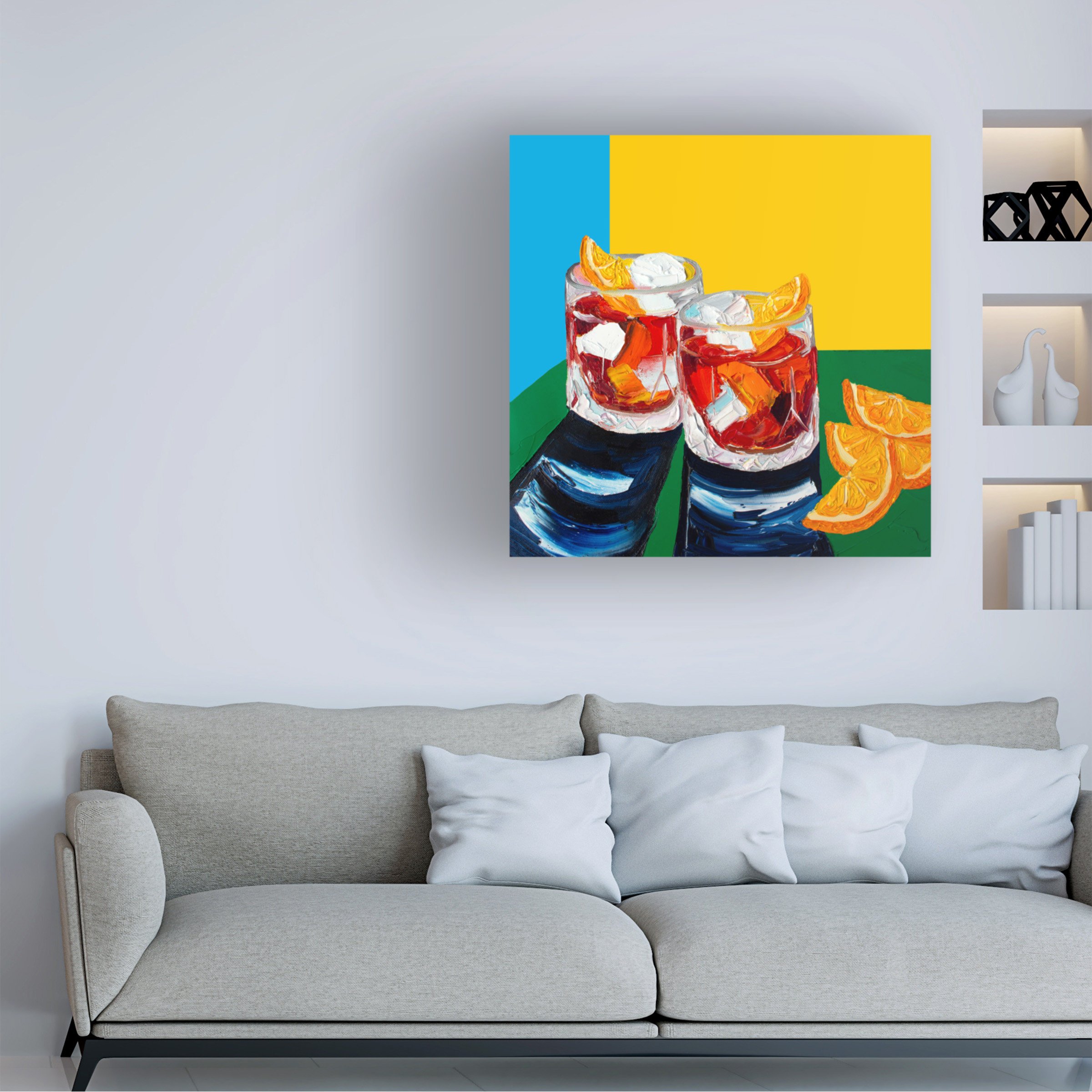 Bay Isle Home™ Negronis No2 On Canvas by Alice Straker Print | Wayfair