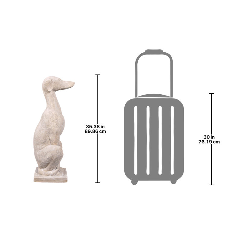 Design Toscano Italian Whippet Sentinel Dog Statue | Wayfair