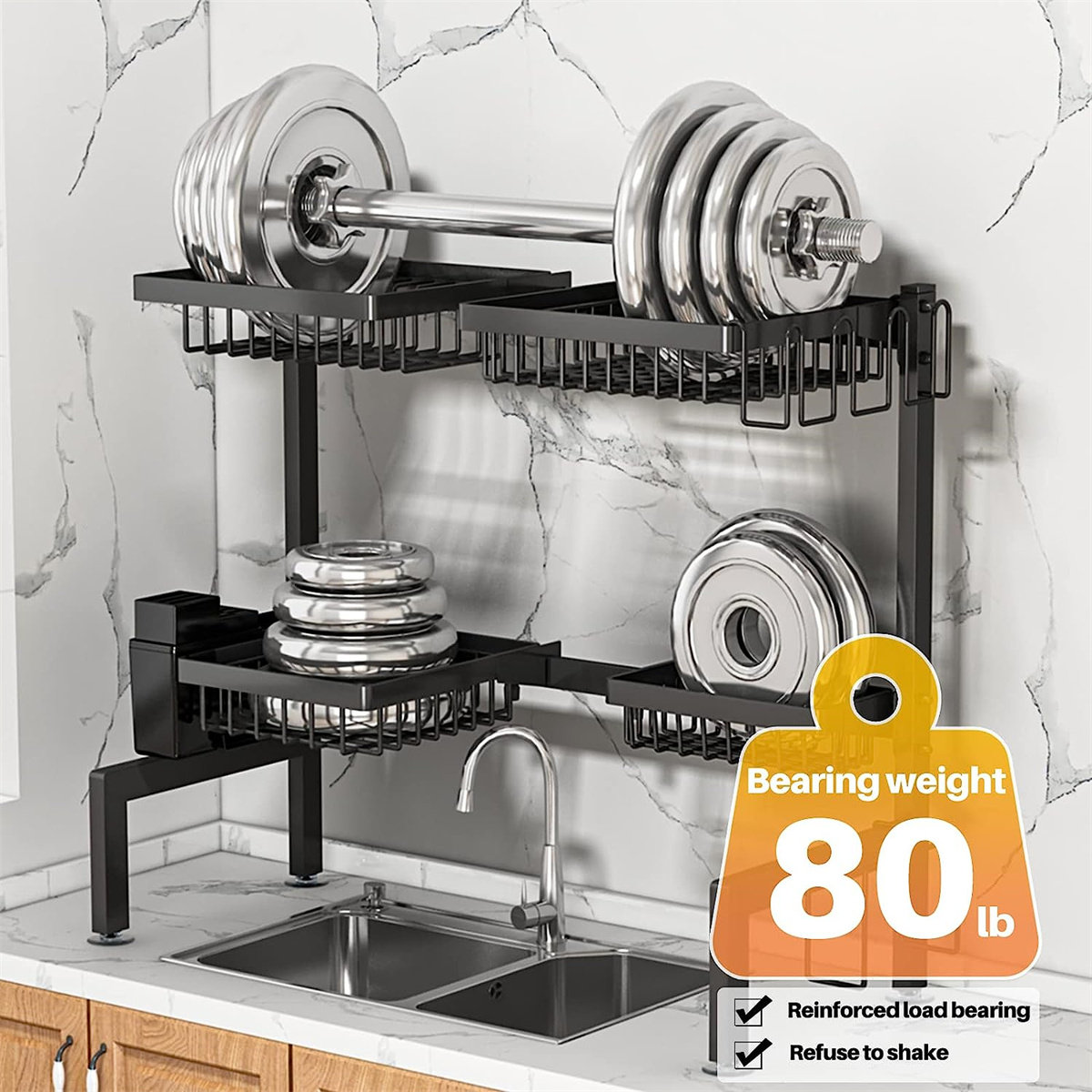YITAHOME Stainless Steel 2 Tier Dish Rack | Wayfair