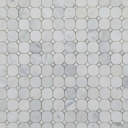 The Tile Square Honed Eastern White 2" Octagon Marble Mosaic Wall ...