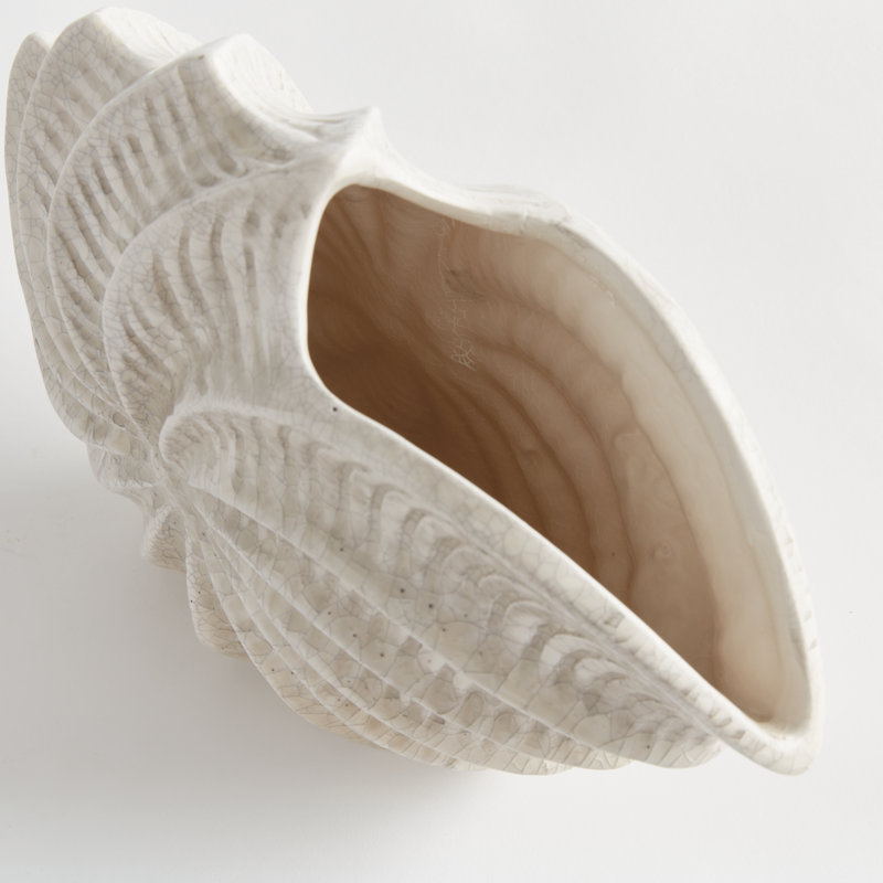 Beachcrest Home™ Nautilus Handmade Clay Table Vase | Wayfair