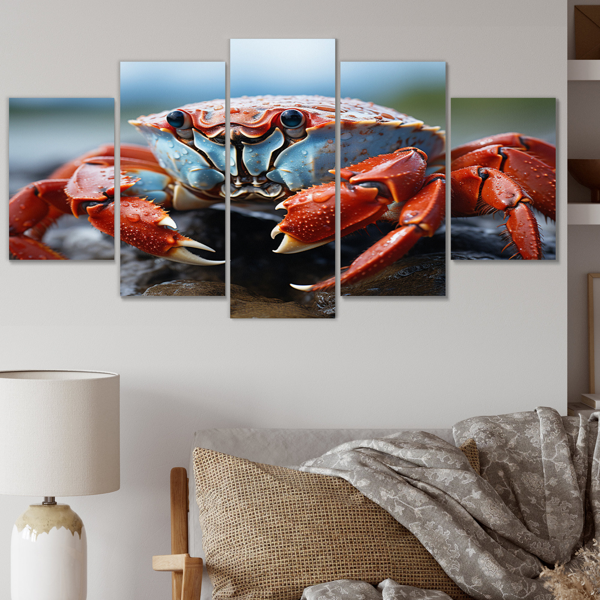 Highland Dunes Crab Coastal Guardian - Animals Wall Art Print - 5 ...