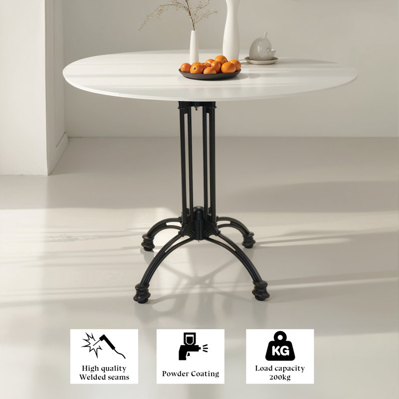 Symple Stuff H27.6 Cast Aluminum Table Base With 4 Stable Feet ...