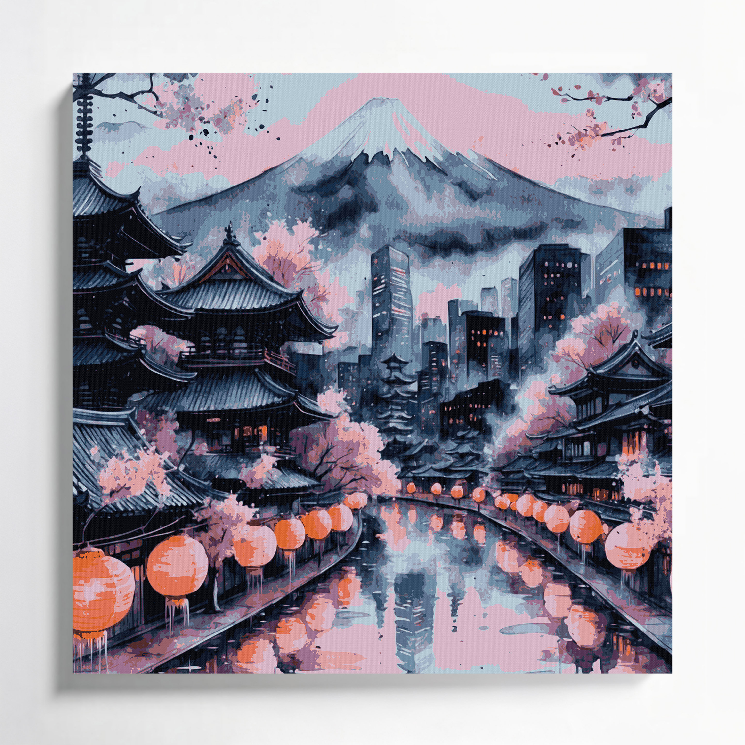 Latitude Run® Cities Tokyo Japan Gray Canvas Wall Art | Wayfair