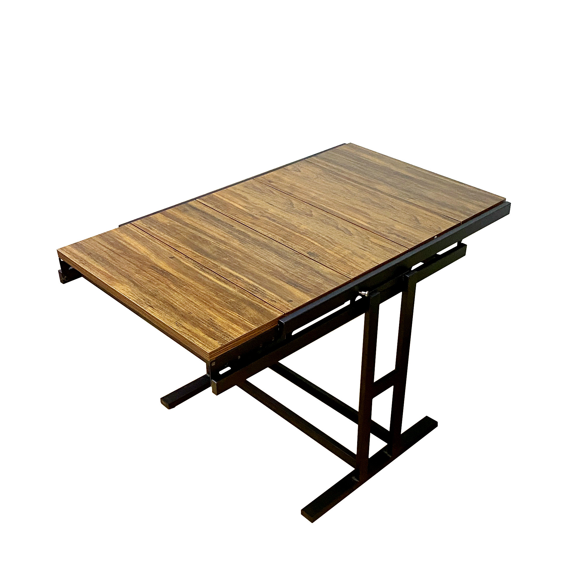 Inbox Zero Witman 30.7" Extendable Folding Trestle Dining Table ...