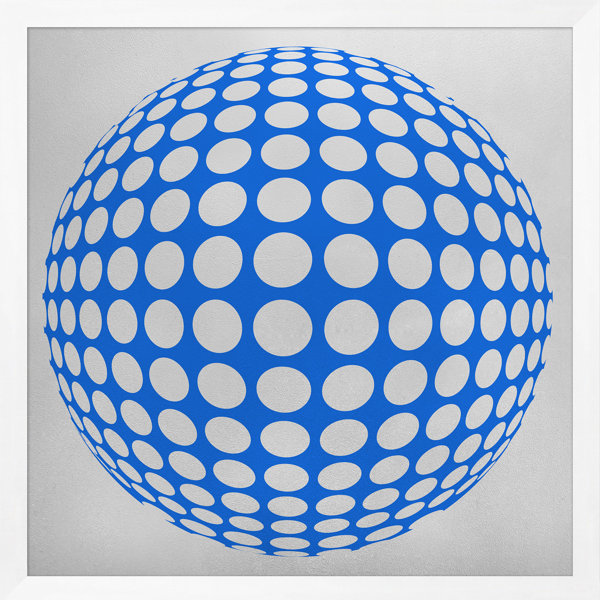 Lillian August Silver Leaf Graphic Blue' Framed Graphic Art Print ...