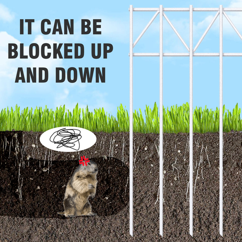 EFPerfect 15'' H x 24'' W Animal Anti-digging Barrier Fence Rustproof ...