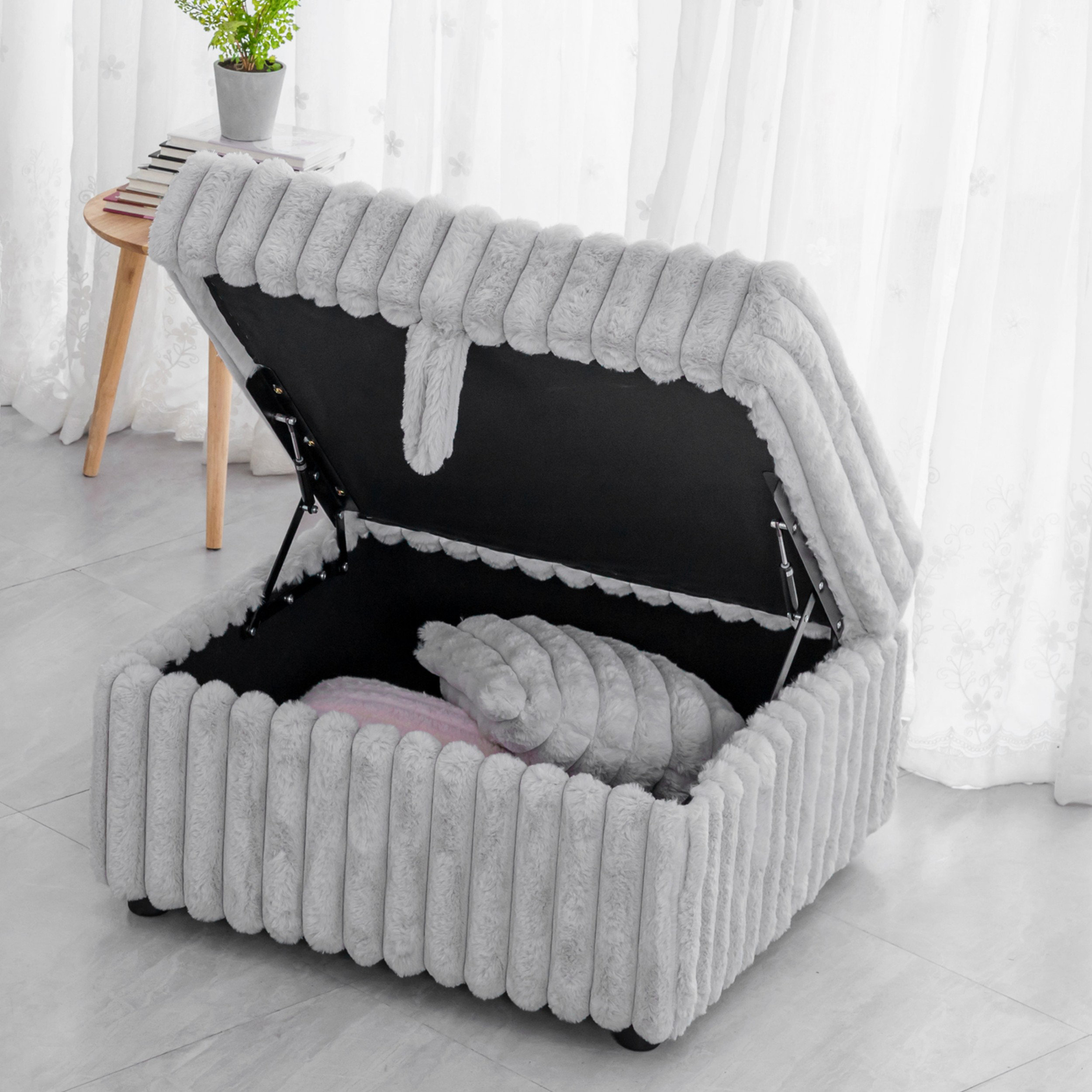 Everly Quinn Hydraulic lift footstool single sofa | Wayfair