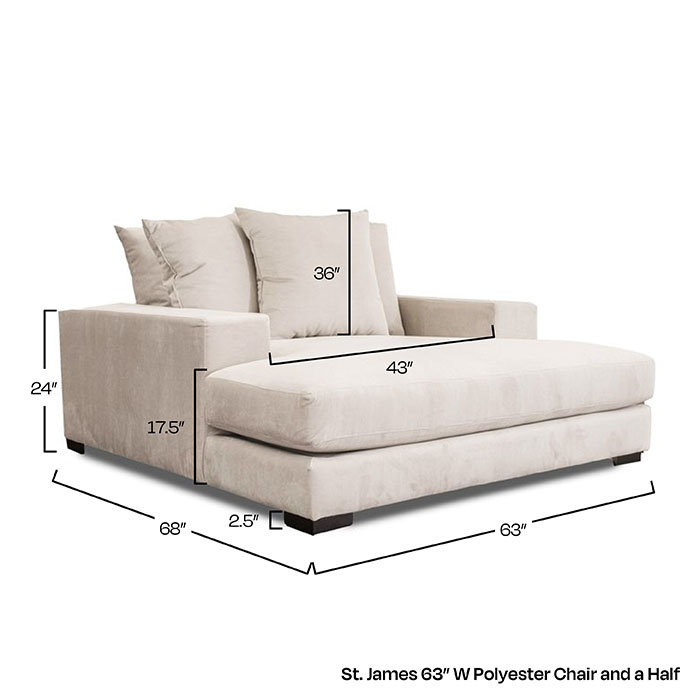 Home by Sean & Catherine Lowe ST James 63" W Polyester Chair and a Half ...