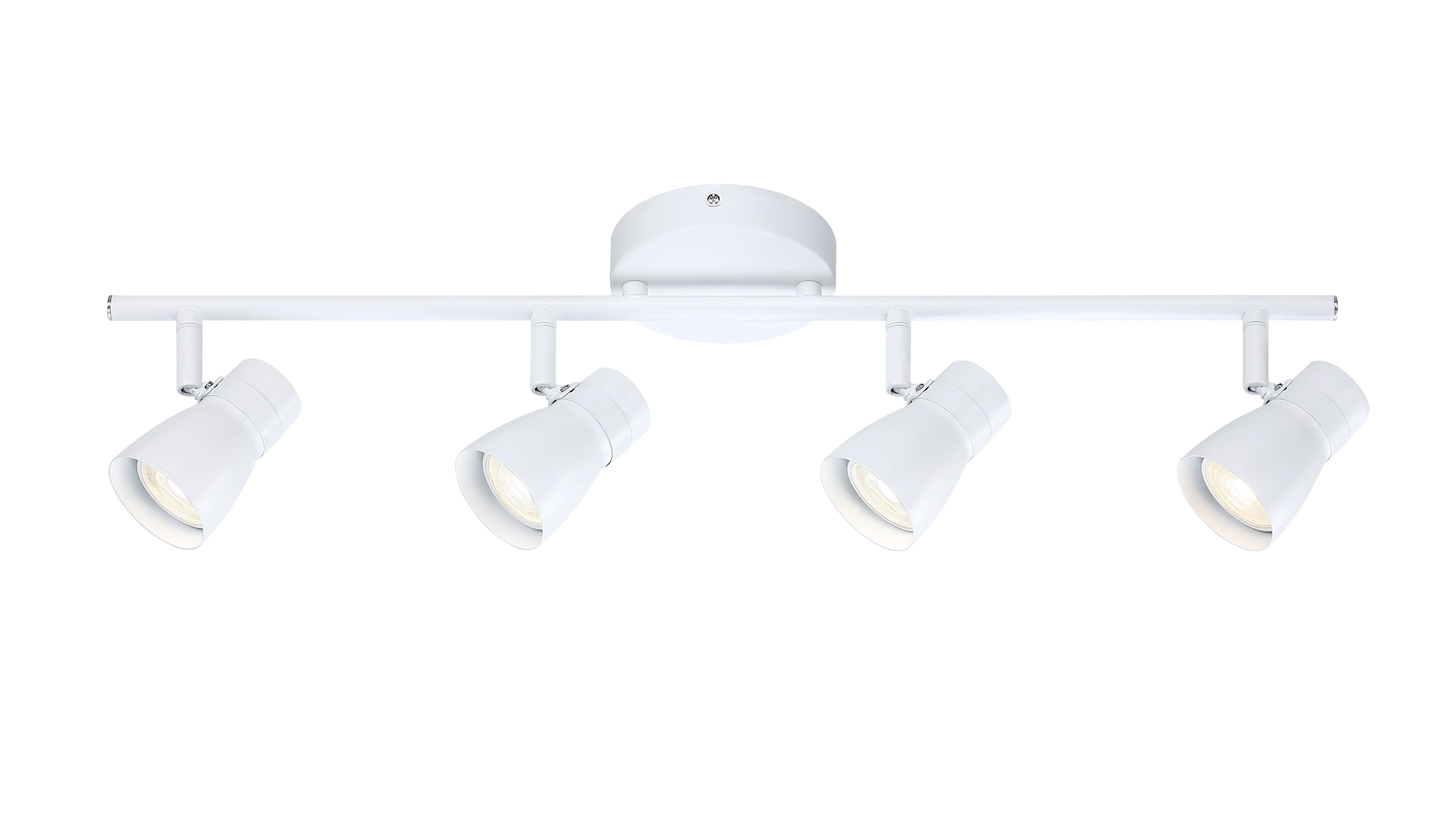 Flsnt 4-light Led Track Lighting Ceiling Fixture, White Adjustable ...
