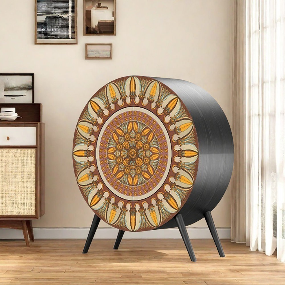 Liu's ink furniture 43-inch Two-door round sideboard | Wayfair