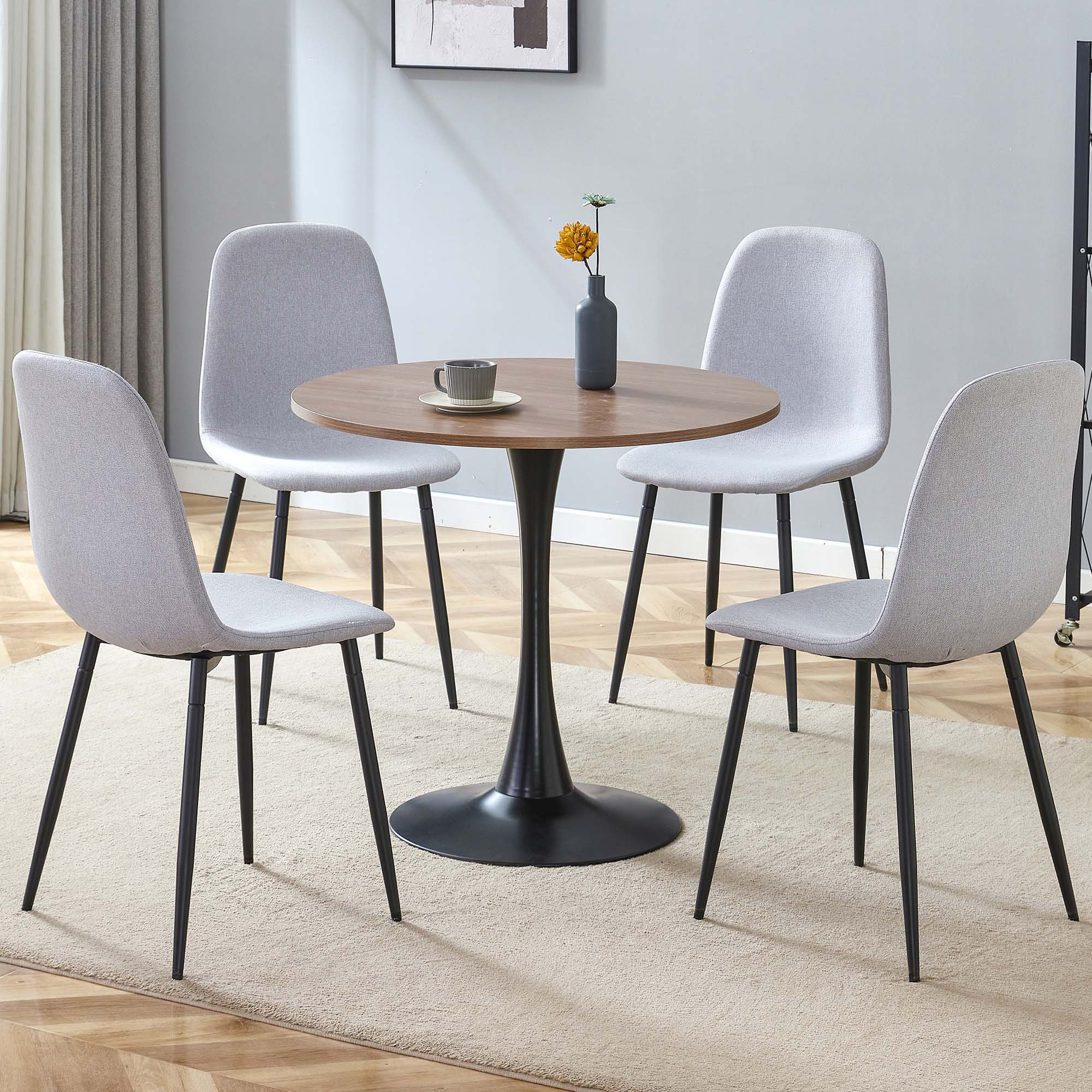 Corrigan Studio® 31.9 Inch Hourglass-Shaped Small Round Table,Paired ...