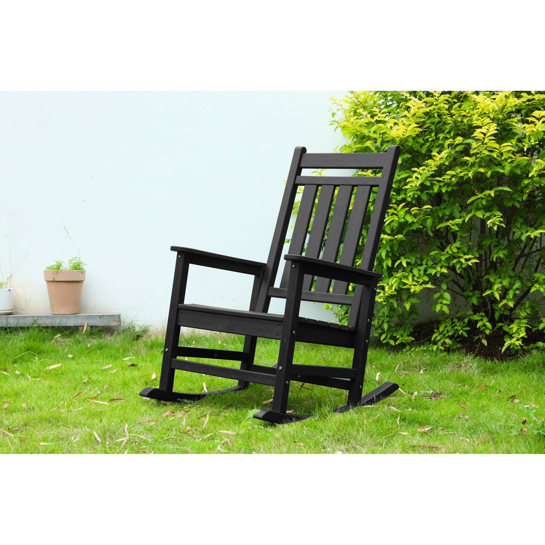 Latitude Run® All Weather Rocking Chair - Grey. Ergonomic Design ...