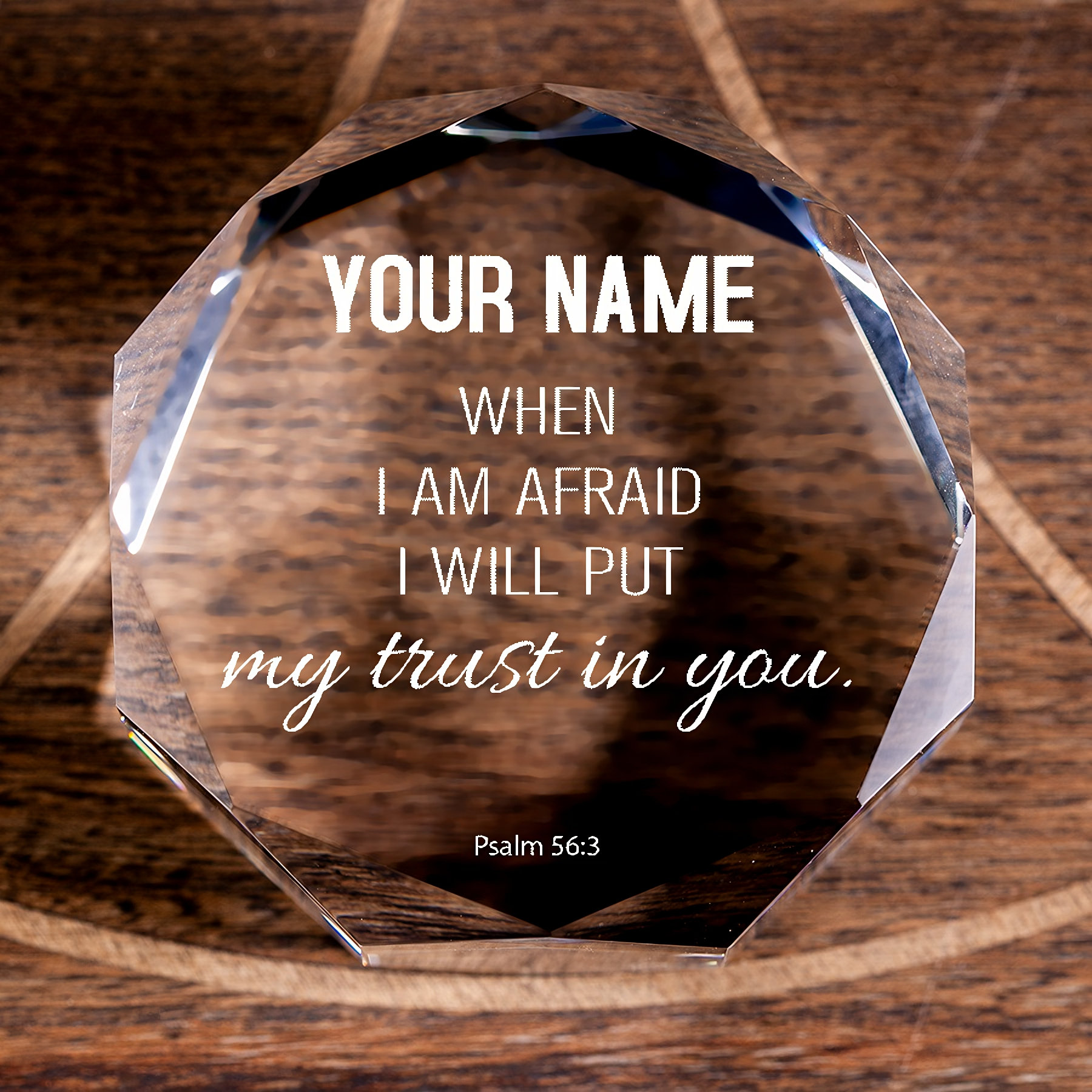 Trinx Jermeria Personalized Psalm 56:3 I Will Put My Trust in You ...