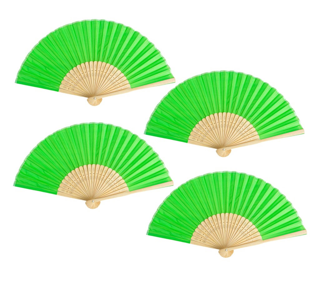 THY Collectibles Pack Of 4 Handheld Paper And Bamboo Folding Fans For ...