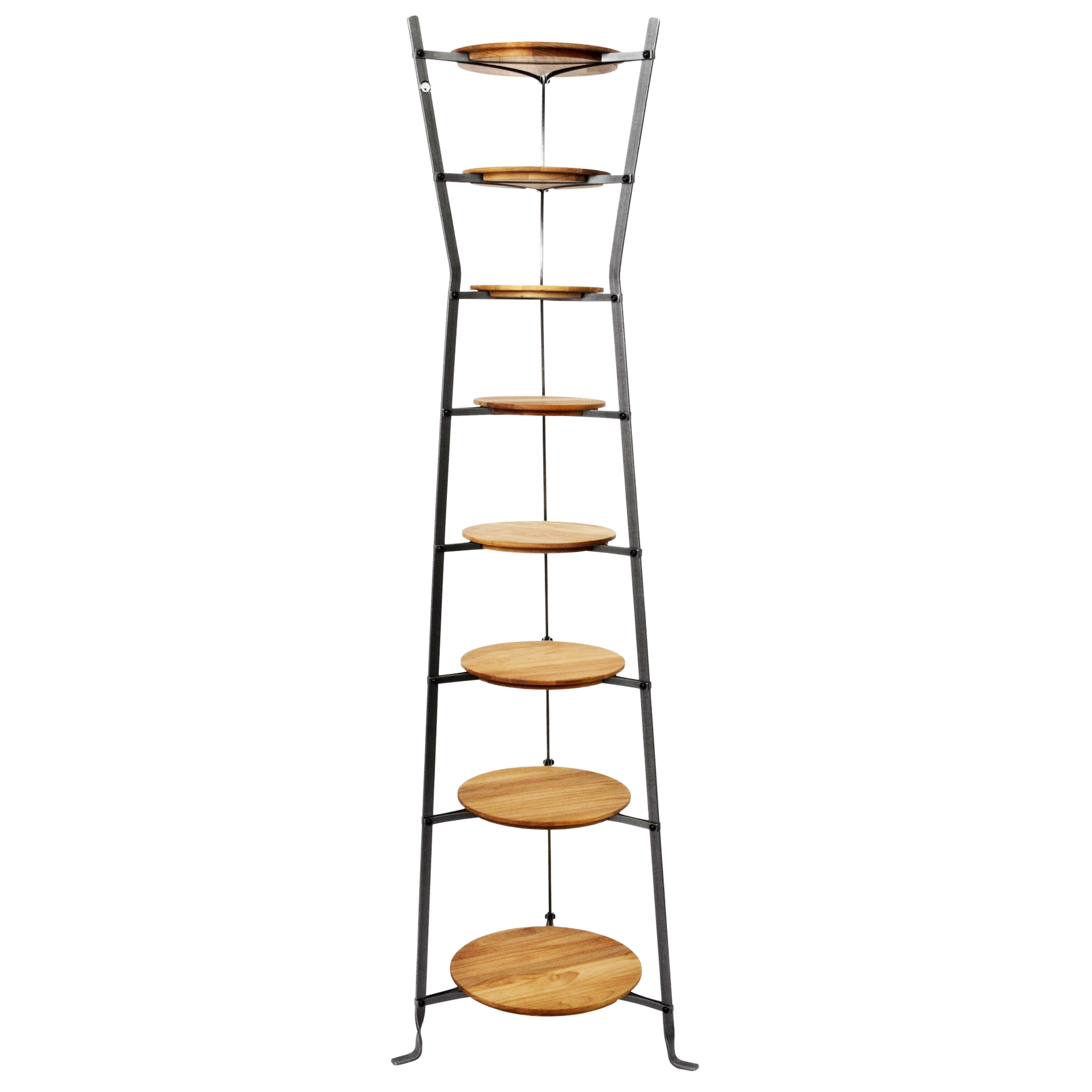 Enclume Handcrafted 8-Tier Gourmet Hourglass Cookware Stand with Alder ...