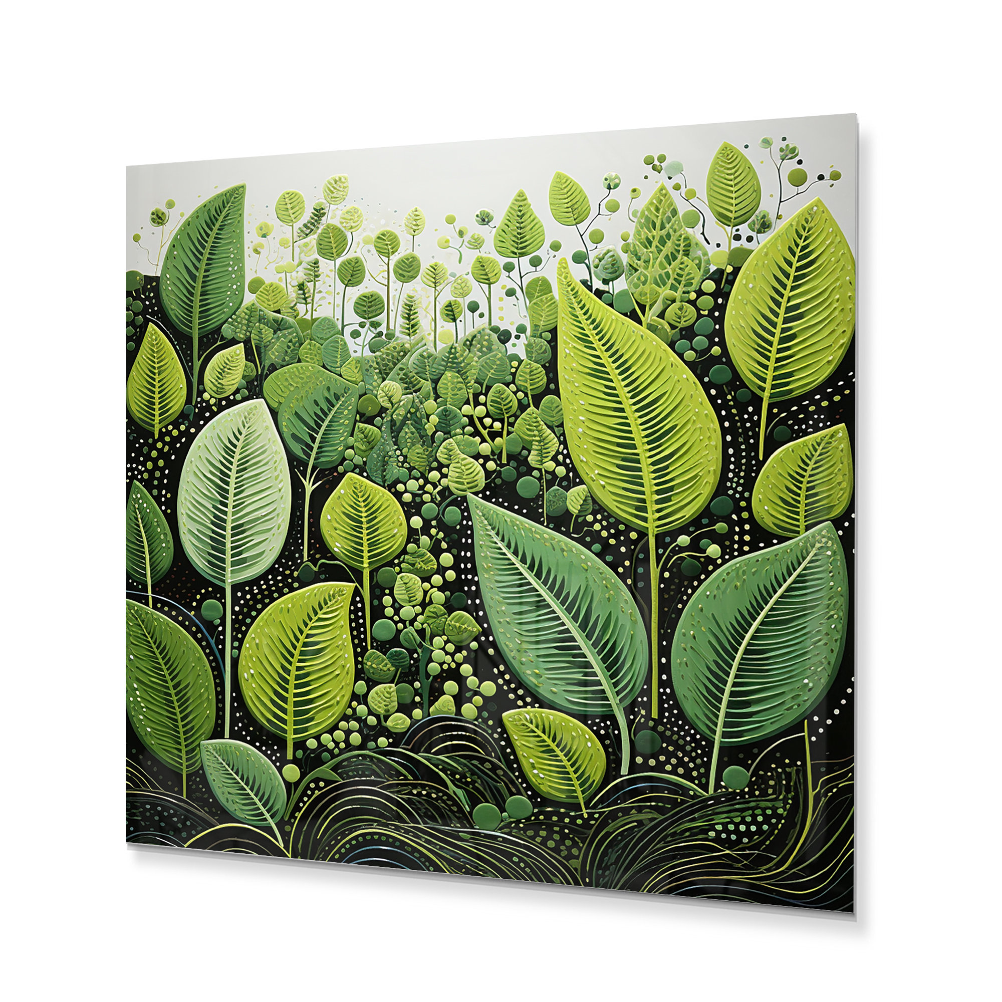 Winston Porter Ferns Plant Graceful Curves I - Floral Metal Wall Decor ...