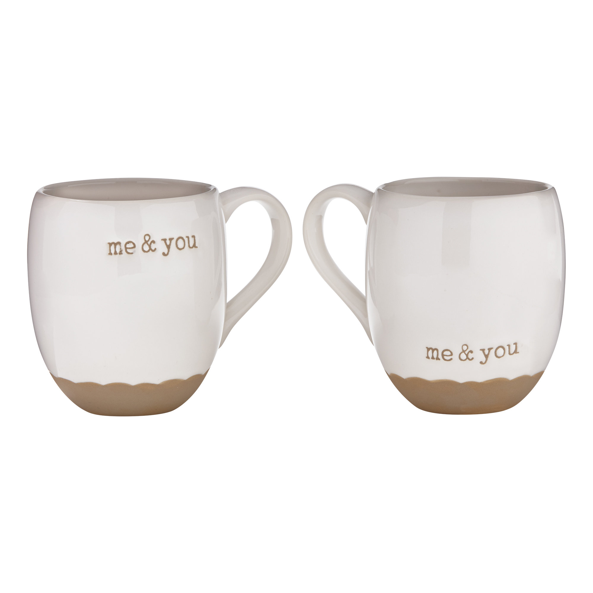 Ebern Designs Akamu Me & You You & Me Mug Set Of 2 | Wayfair
