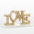Mercer41 Gold Aluminum Love Symbol Decorative Sculpture on Marble Base ...
