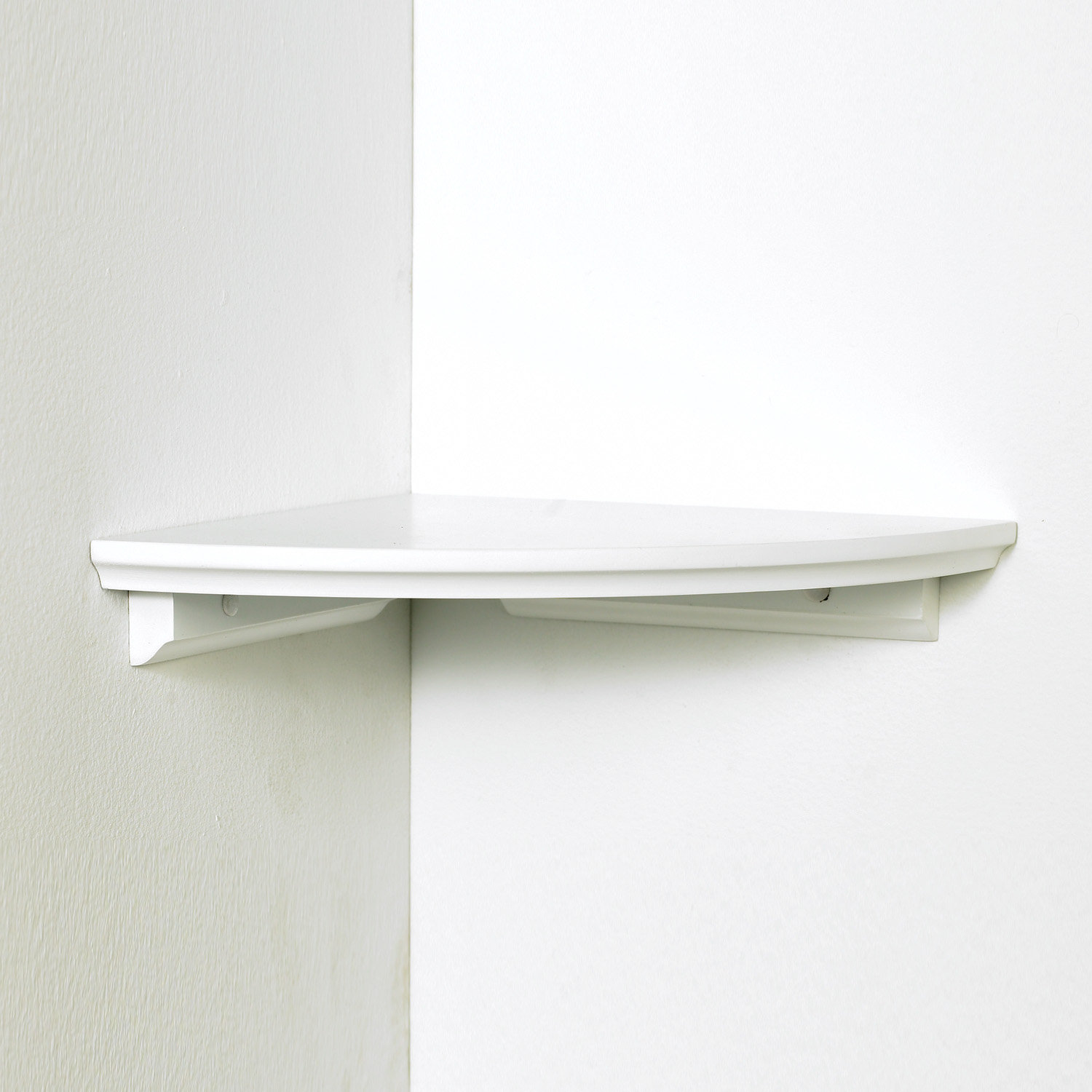 Winston Porter Arie Triangle Corner Shelf with Adjustable Shelves | Wayfair