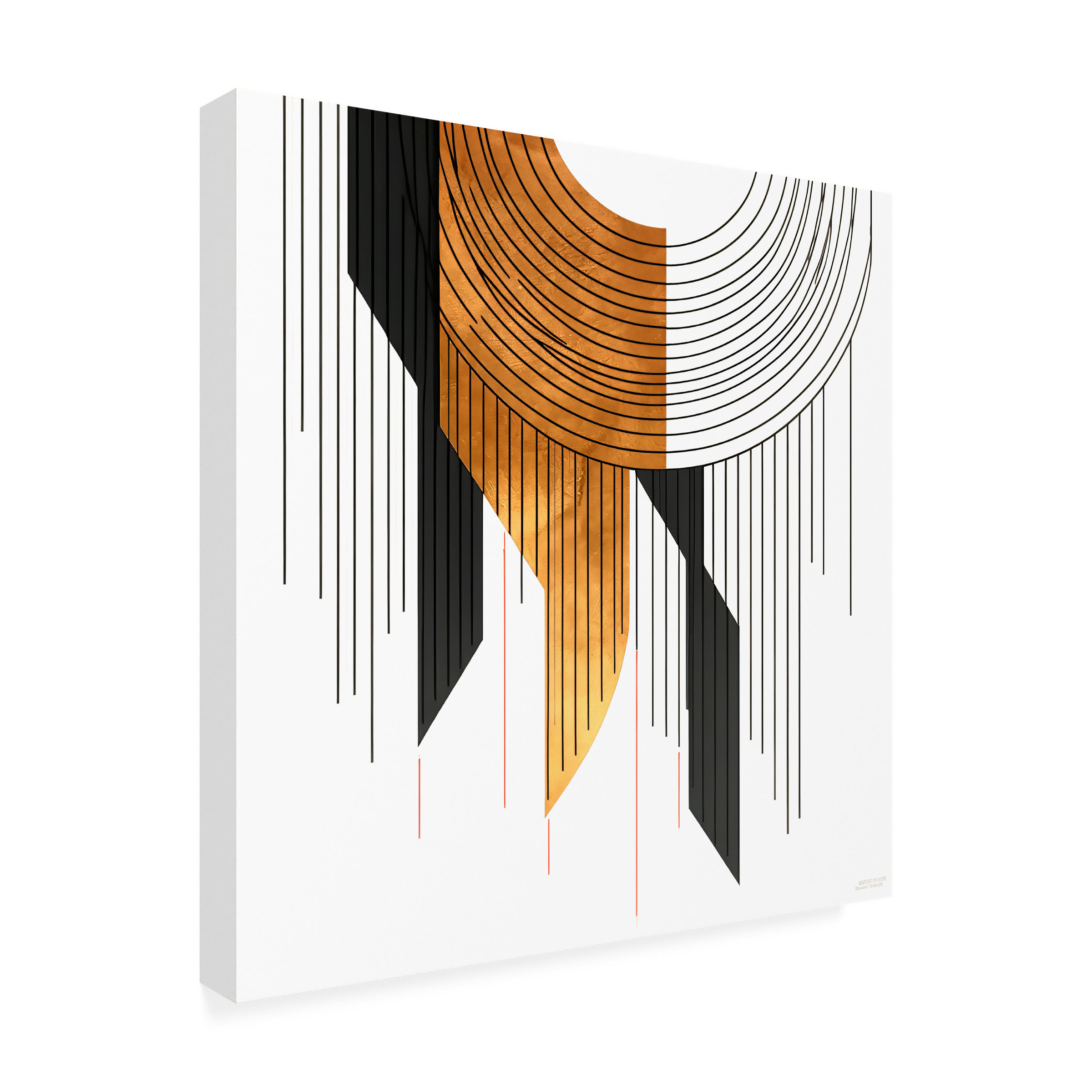 Trademark Fine Art Abstract Mid Century Abstract Painting 5 On Canvas ...