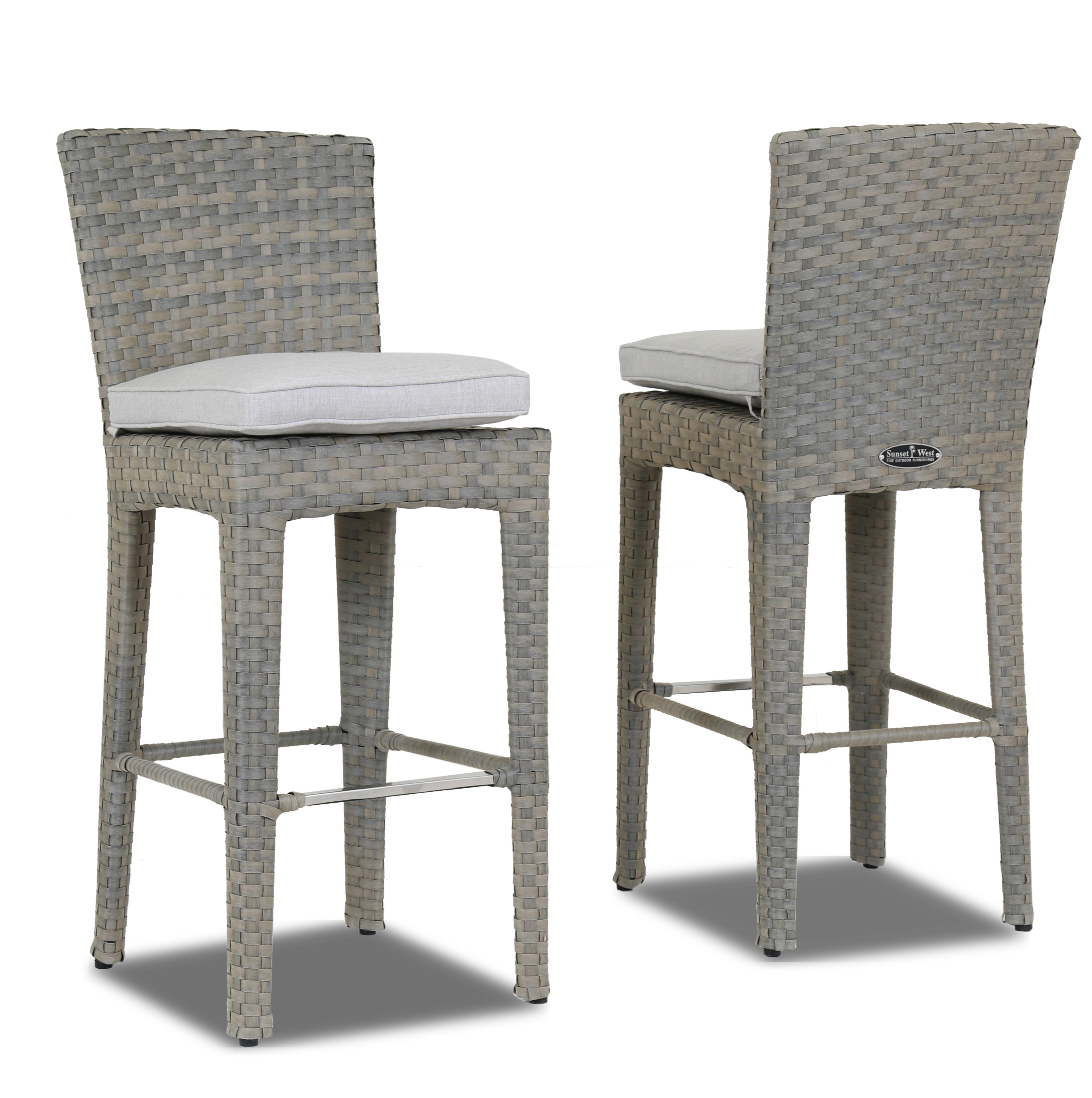 Sunset West Majorca 26" Patio Bar Stool with Cushion | Wayfair