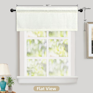 Mercer41 Arlillian Solid Color 52" Window Valance in Beige | Wayfair