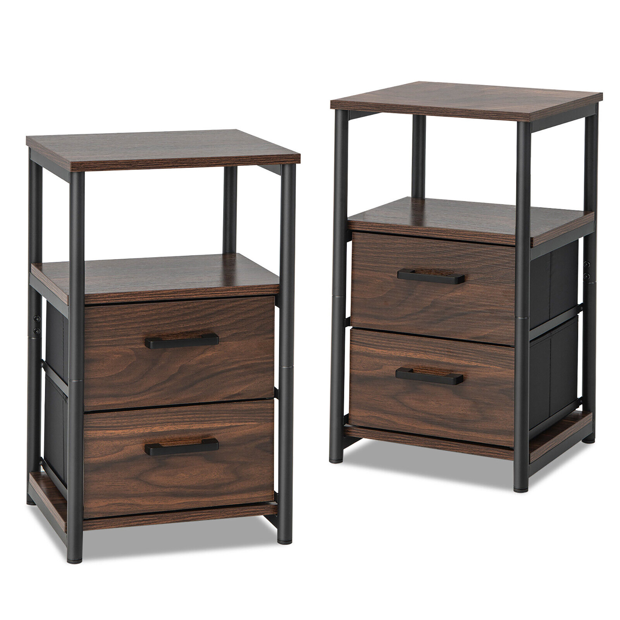 17 Stories Wilinski 23'' tall 2 - Drawer End Table Set | Wayfair