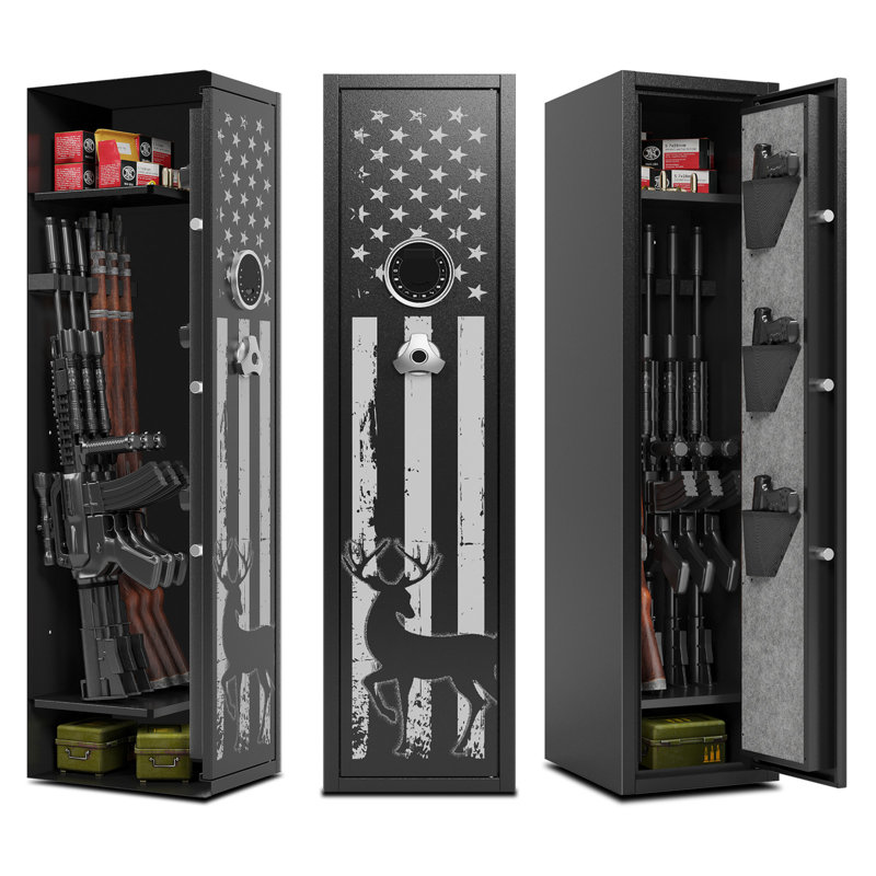 KAER 6 Gun Safe for Rifles and Pistols, Large Gunsafe Cabinet Rifle ...