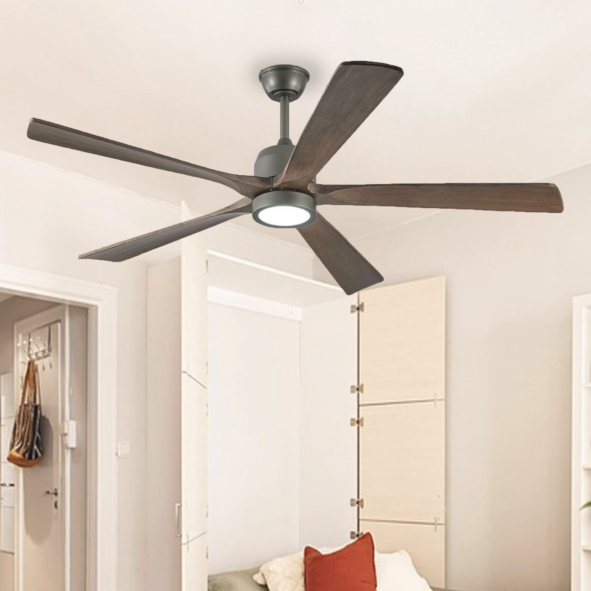 Lark Manor™ 60'' Wooden Ceiling Fan with Light Kit and Remote Control，3 ...