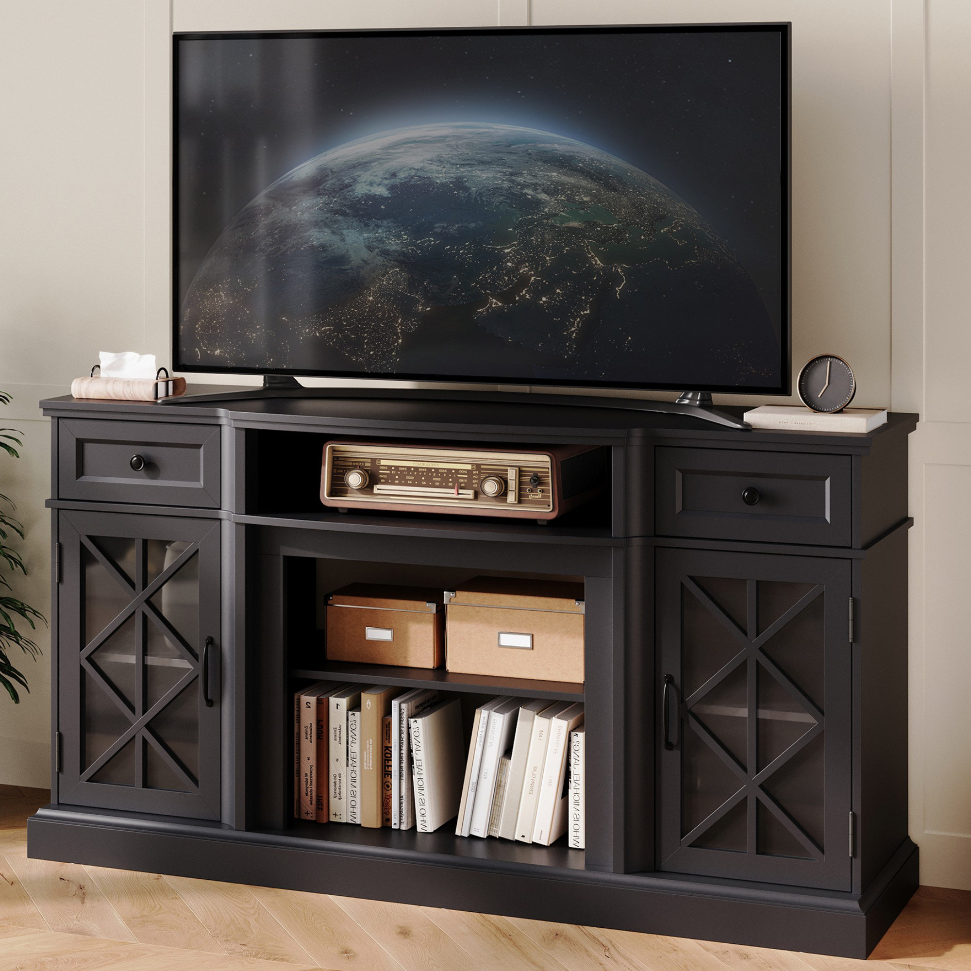 Laurel Foundry Modern Farmhouse® Bram TV Stand for TVs up to 70 ...